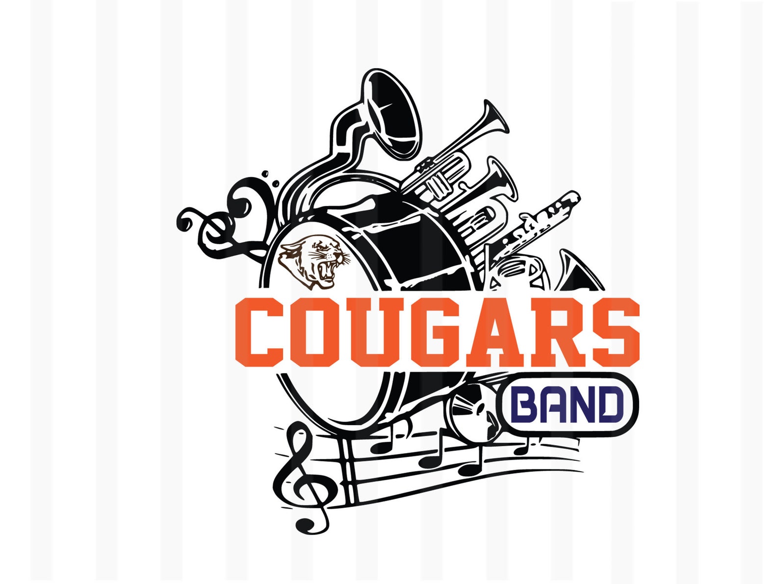 Cougars Svg ,marching Band Svg,cougars Band Svg,band Svg,drum Svg ...