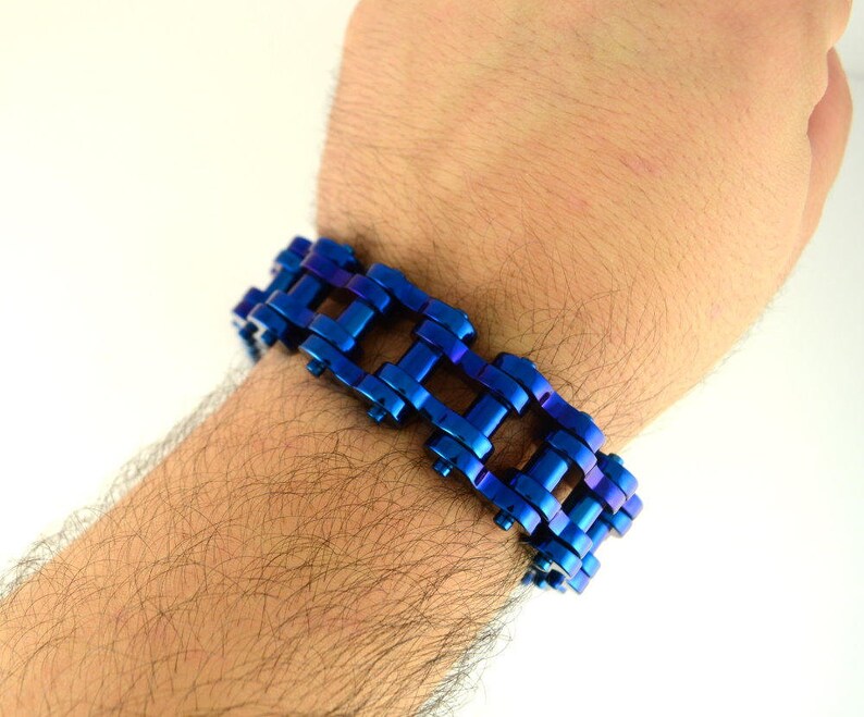 Heavy Metal 9 Only All Blue Stainless Steel Bike Chain - Etsy