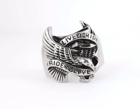 Heavy Metal Men Biker Motorcycle New Stainless Steel Live to | Etsy