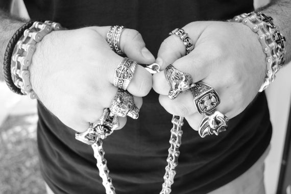 Mens biker jewelry stainless steel store