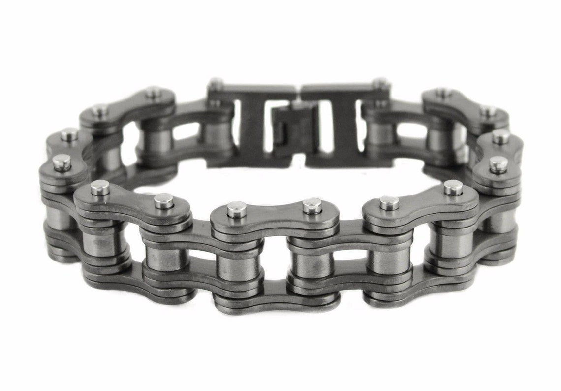 Heavy Metal Men's Stainless Steel Double Link Gunmetal - Etsy