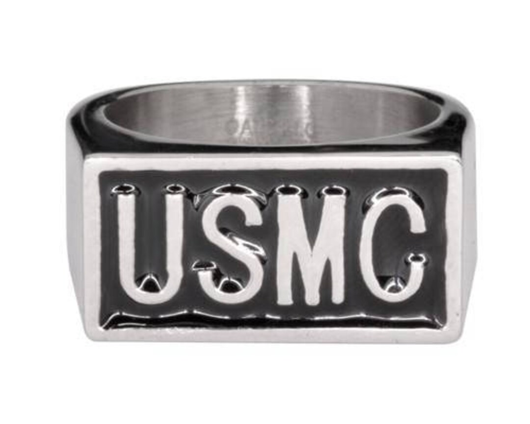 Gents USMC Ring Stainless Steel Military Jewelry - Etsy