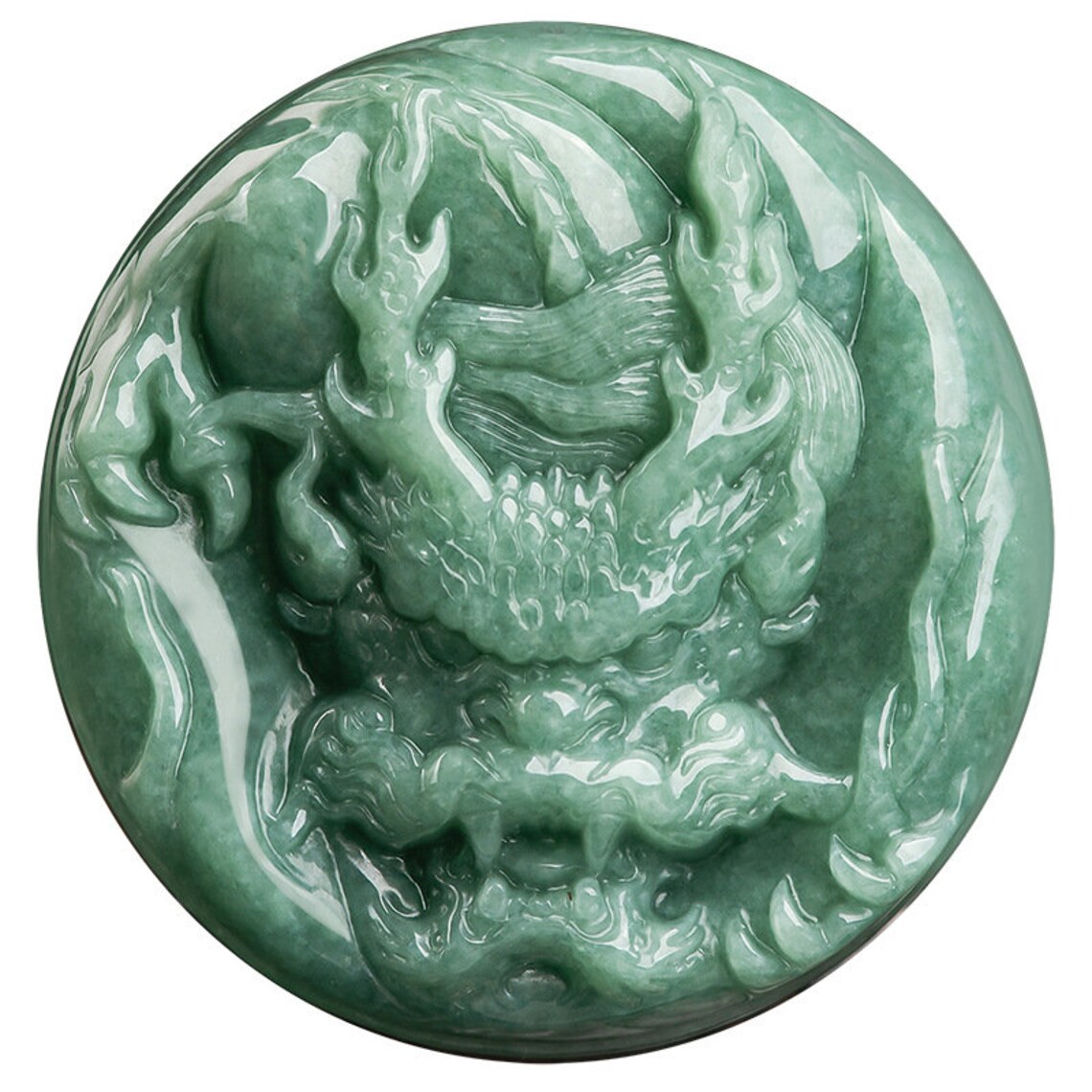 Jadeite Dragon, Natural Jade Zodiac Dragon Jade Pendant Charm Jewelry ...