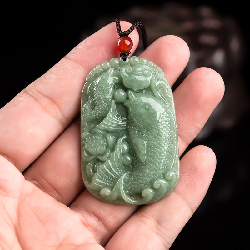 Fish Jade Pendant - Etsy