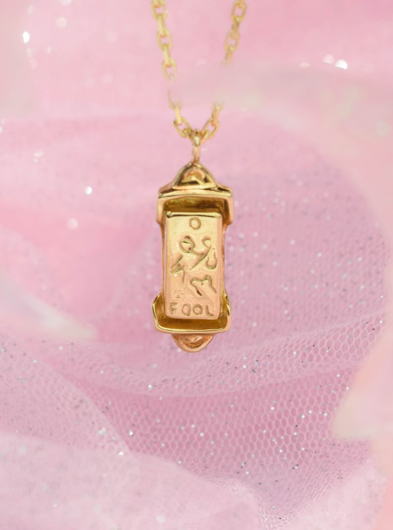 The Fool Tarot Card Necklace - Gold Witch Necklace - Etsy