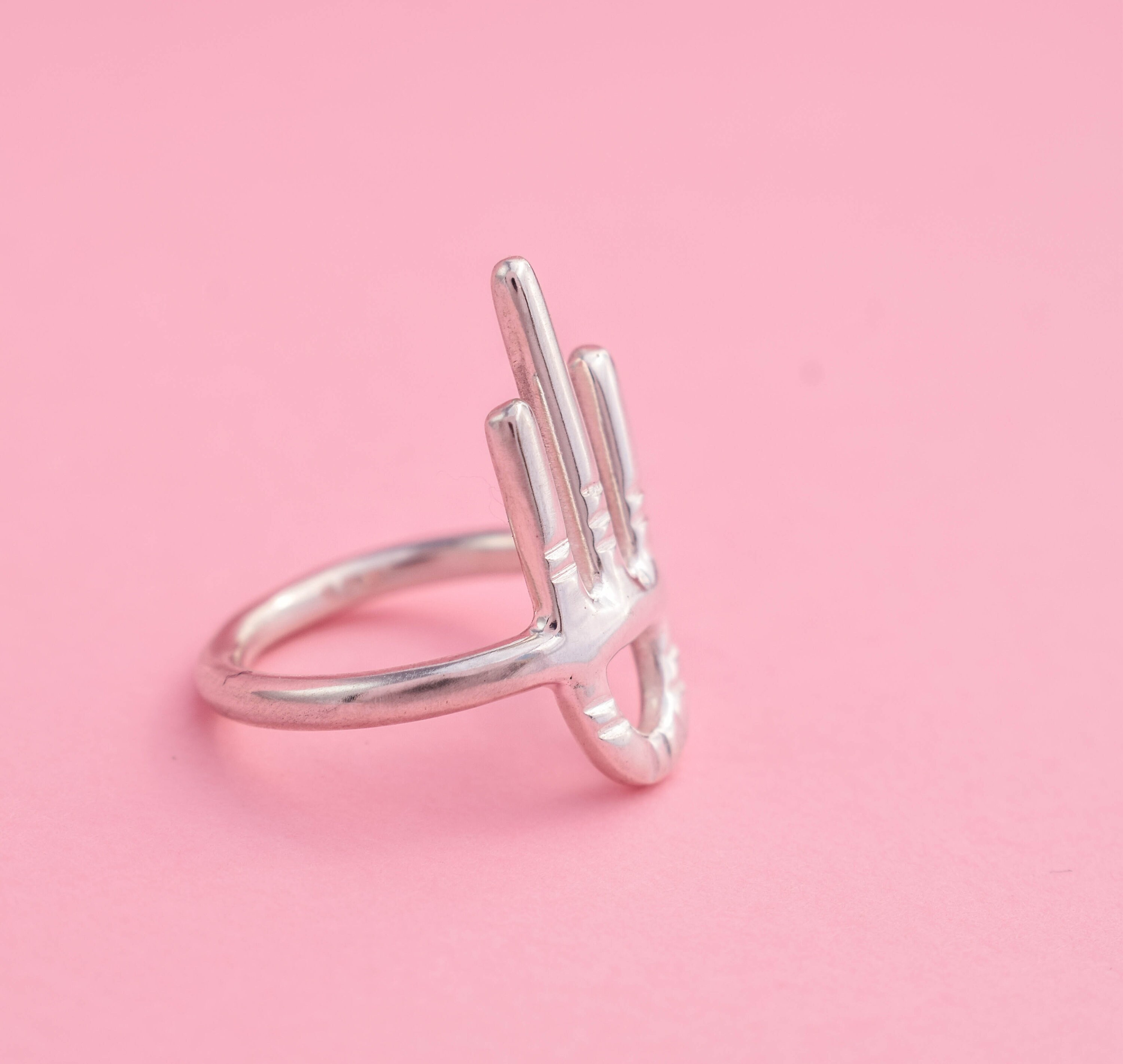 Silver Pinky Ring - Symbol Ring - Witchy Occult Jewelry - Etsy