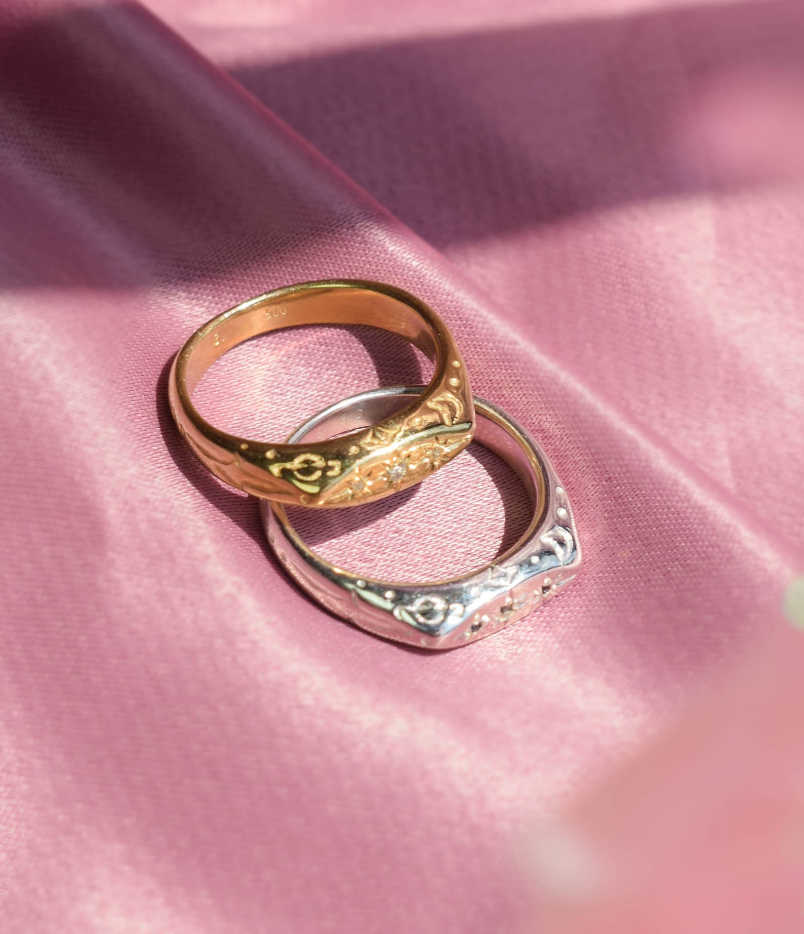 Blue Sapphire Celestial Ring Silver Signet Ring - Etsy