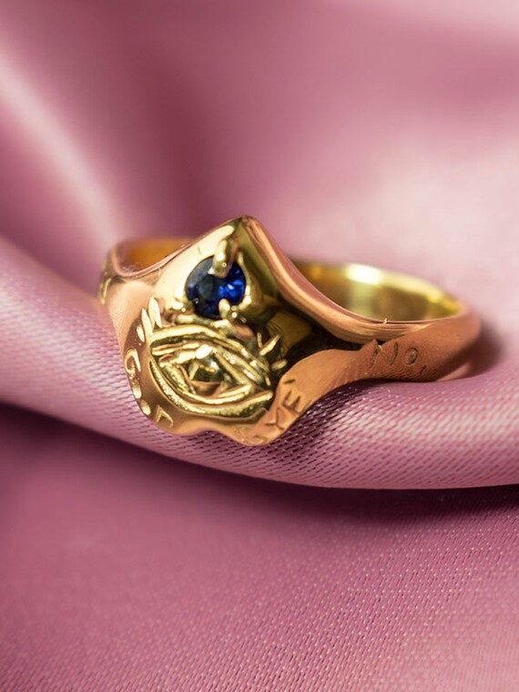 Sapphire Ring Witch Gold Ring | Etsy
