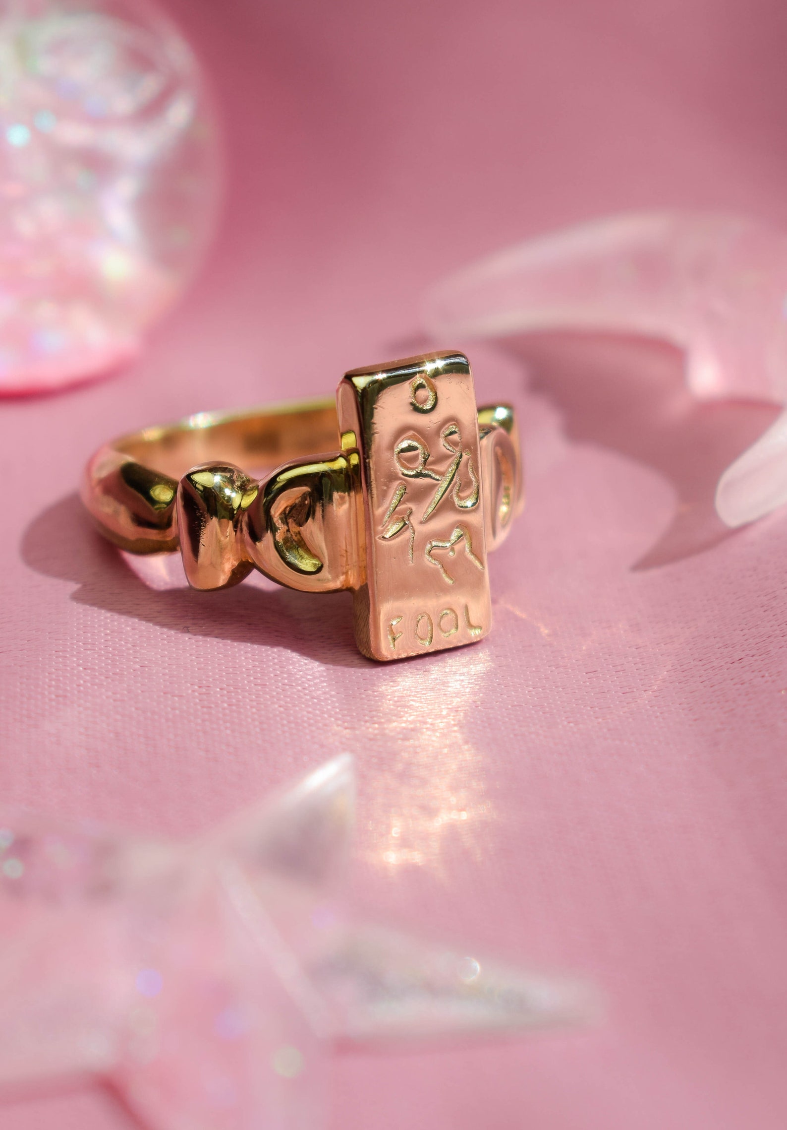 The Fool Tarot Card Ring Spiritual Gold Ring | Etsy