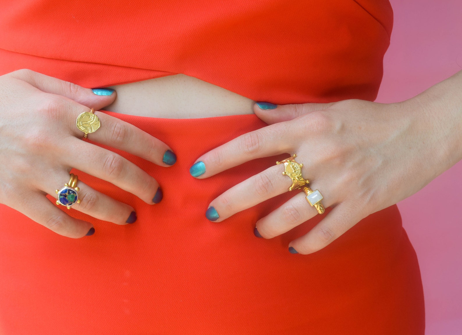 Gold Face Ring - Round Ring - Everyday Wear Ring - Etsy