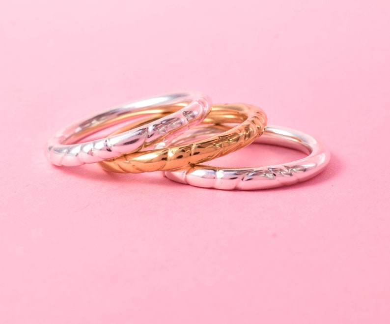 Simple Rings for Women Gold or Silver Thin Stacking Ring - Etsy