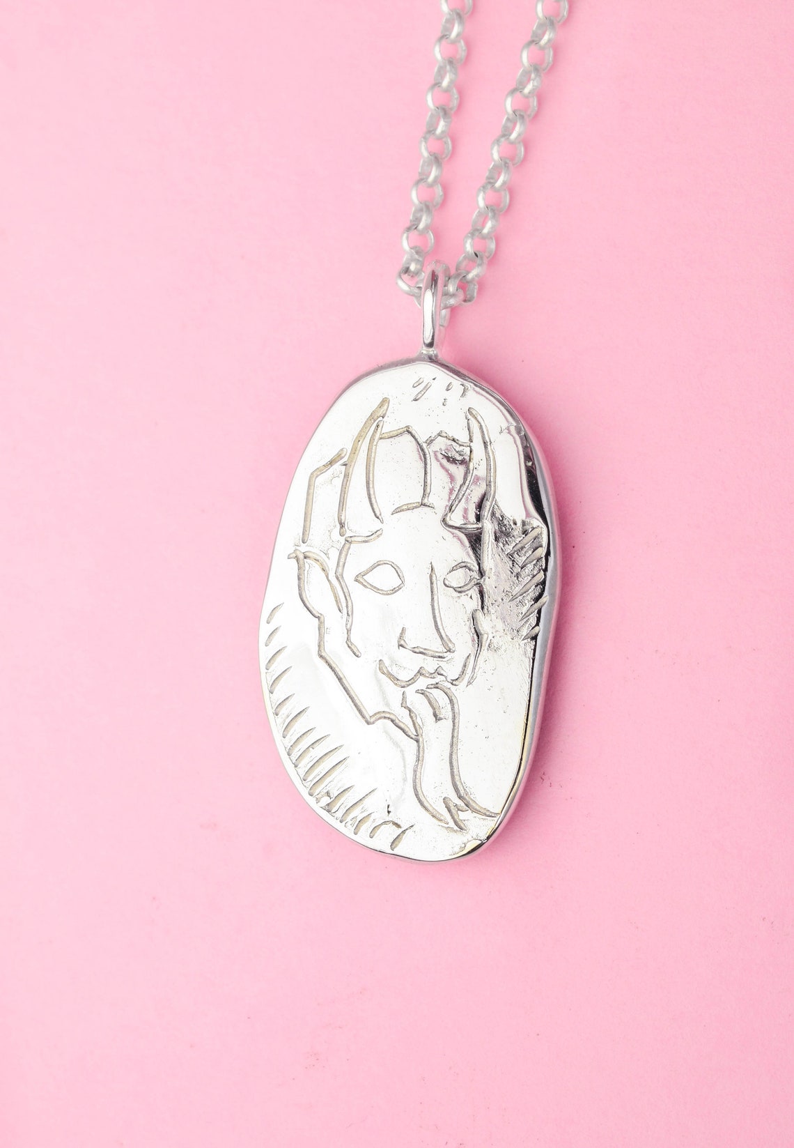 Devil Necklace Satan Necklace Silver or Gold Plated - Etsy