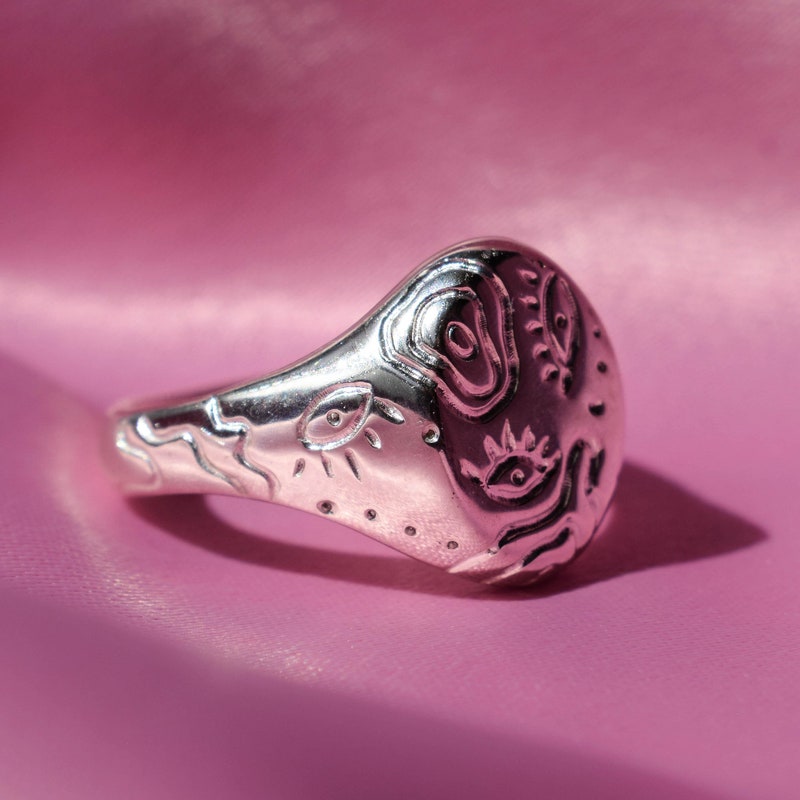 Silver Signet Ring - Etsy