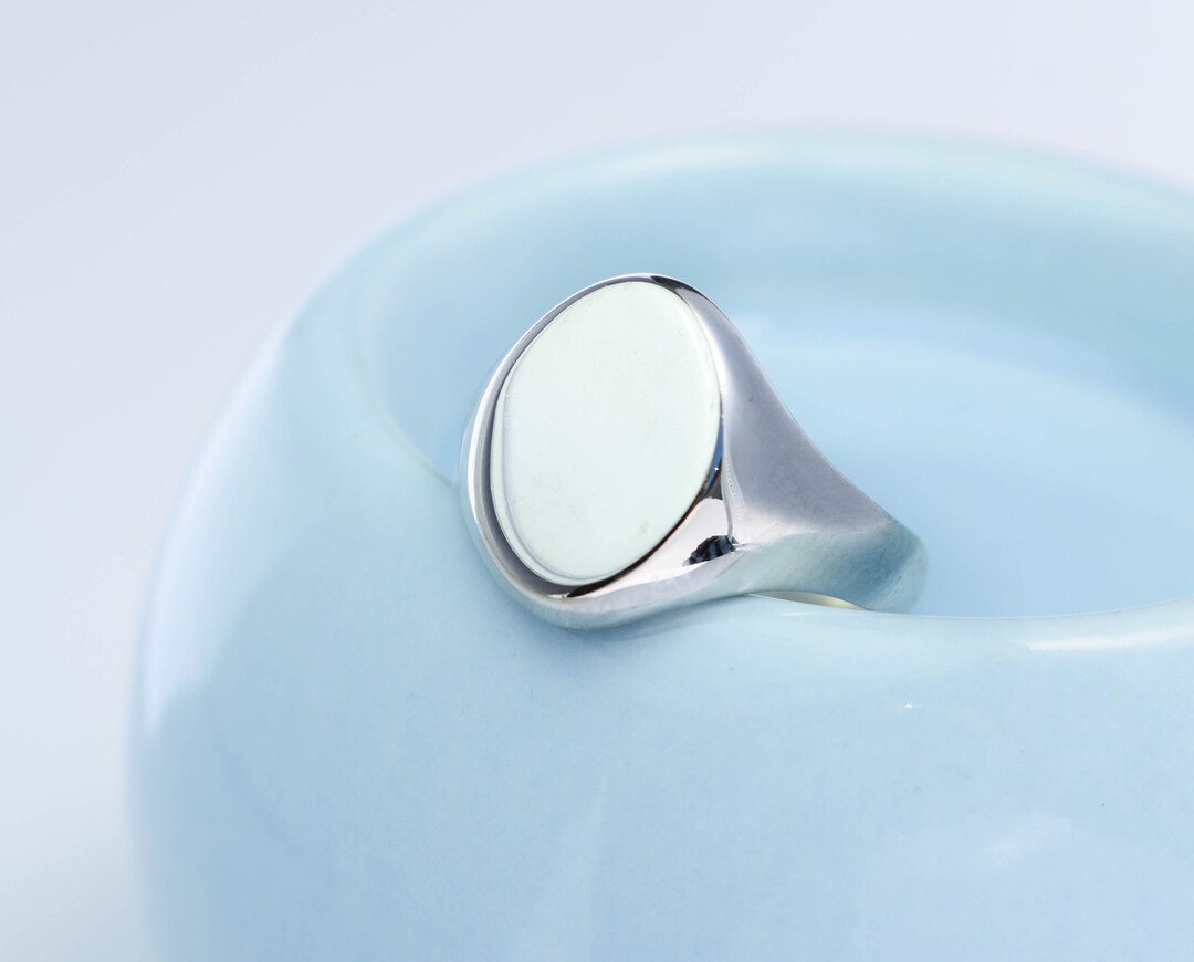 Minimalist Signet Ring Solid Ring in Sterling Silver or Brass - Etsy