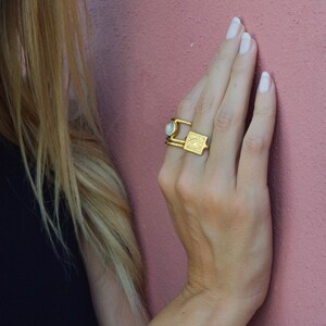 Evil Eye Square Ring - Vintage Style Silver Ring - Etsy