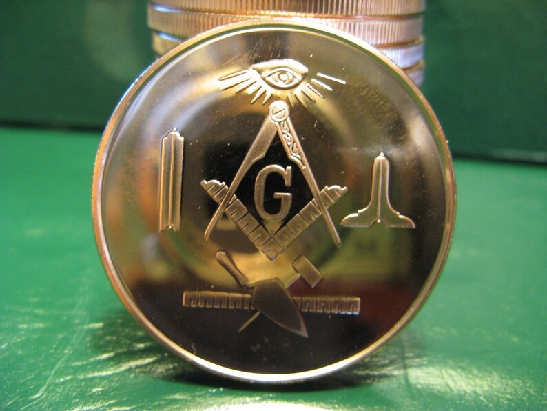 FREEMASON 1 Oz 39 Mm Fine Rare Coins MASONIC 1 X COPPER - Etsy