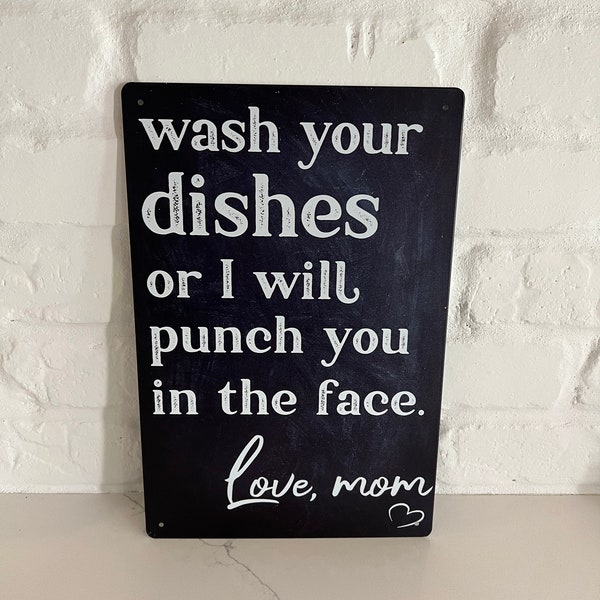 Wash Dishes Sign - Etsy