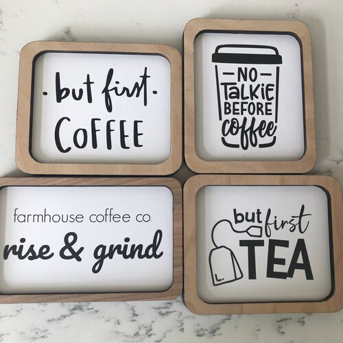 Coffee and Tea Bar Cut File for Silhouette and Cricut INSTANT | Etsy
