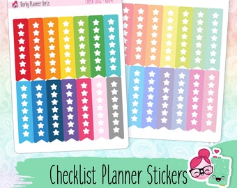 Funky Checklist Planner Stickers Heart Checklists to Do List Stickers ...