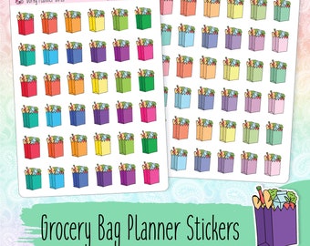 48 Cute Groceries 2/shopping/food Planner Stickers - Etsy