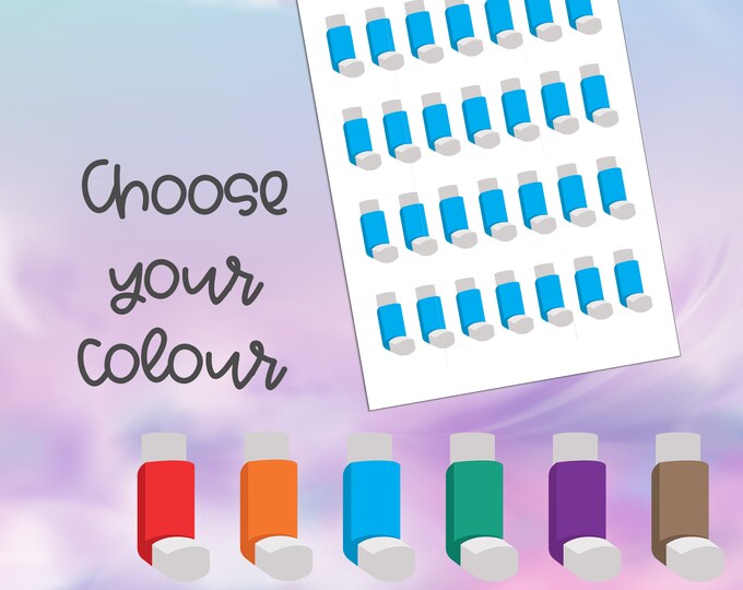 Asthma Inhaler Temporary Tattoo Sticker set of 4 - Etsy