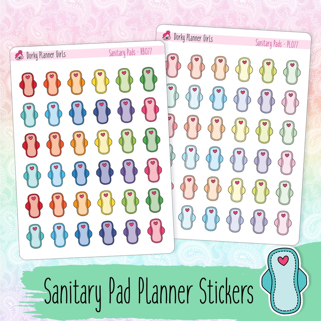 Menstrual Pad Stickers - Etsy