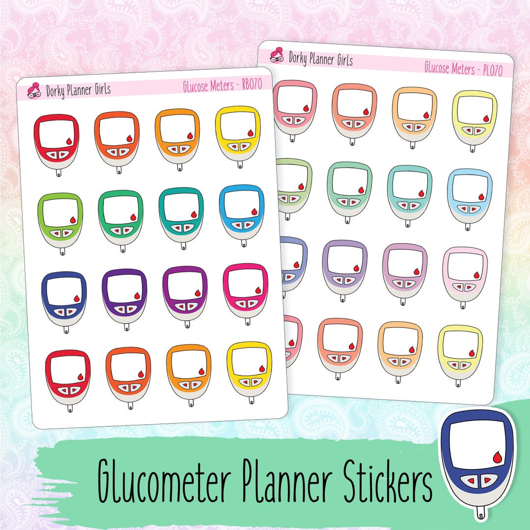 Glucose Meter Planner Stickers - Etsy