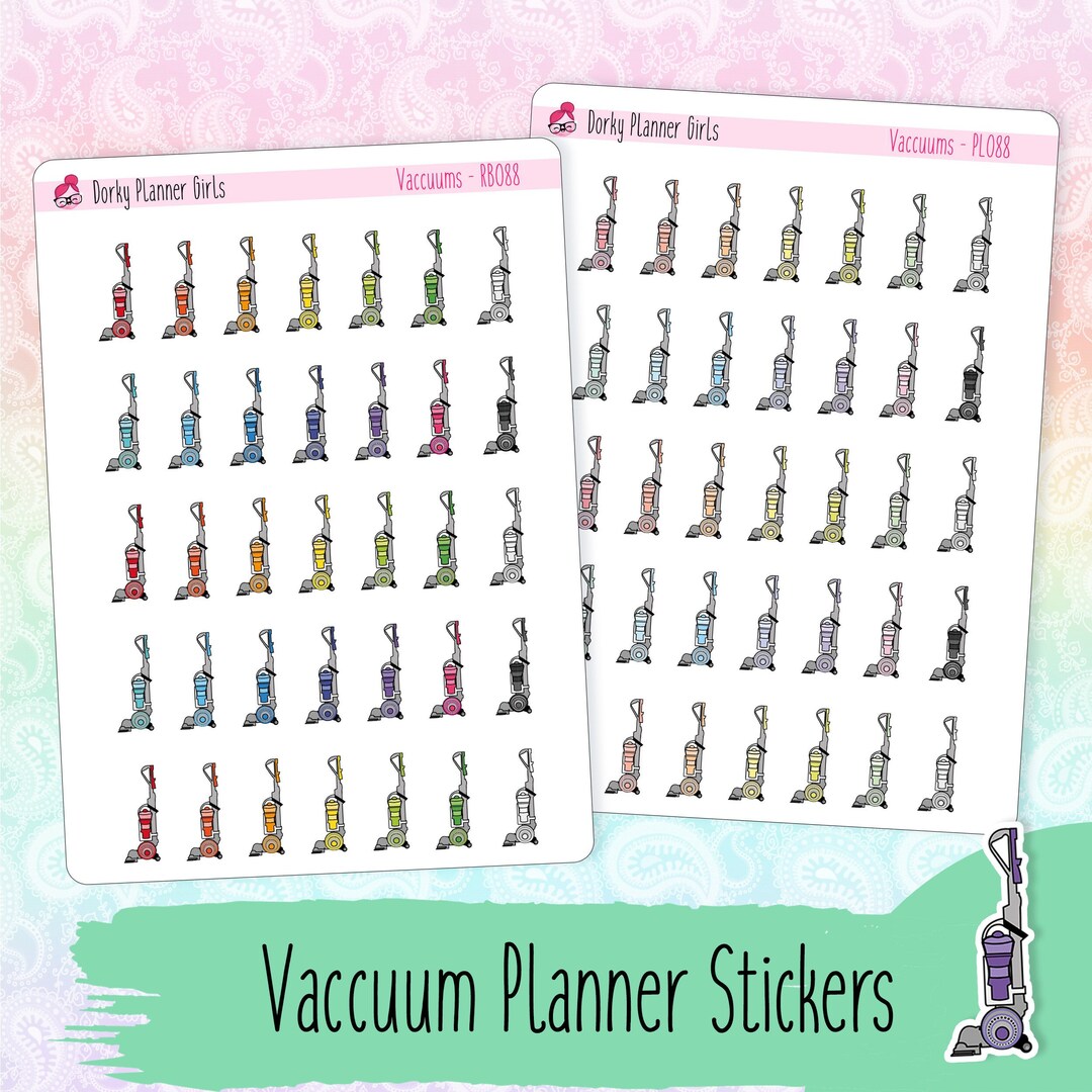 Vacuum Planner Stickers - Etsy
