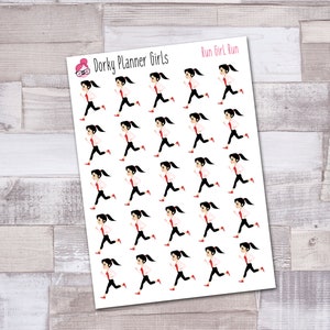 Run Girl Run Running Planner Stickers Customisable Stickers | Etsy