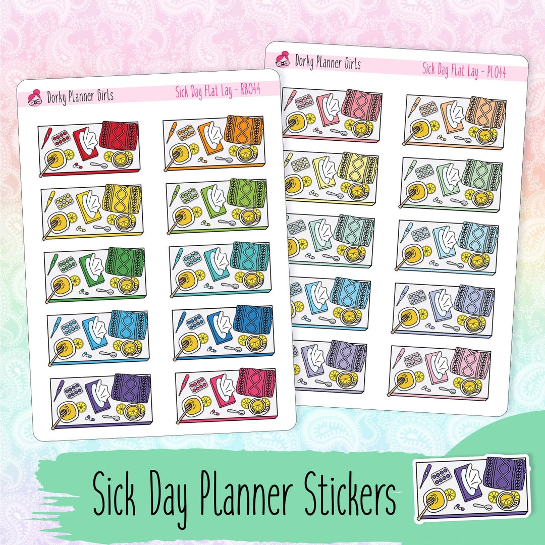 Sick Day Planner Stickers - Etsy