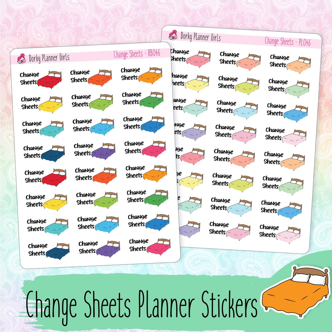 Change Sheets Planner Stickers - Etsy