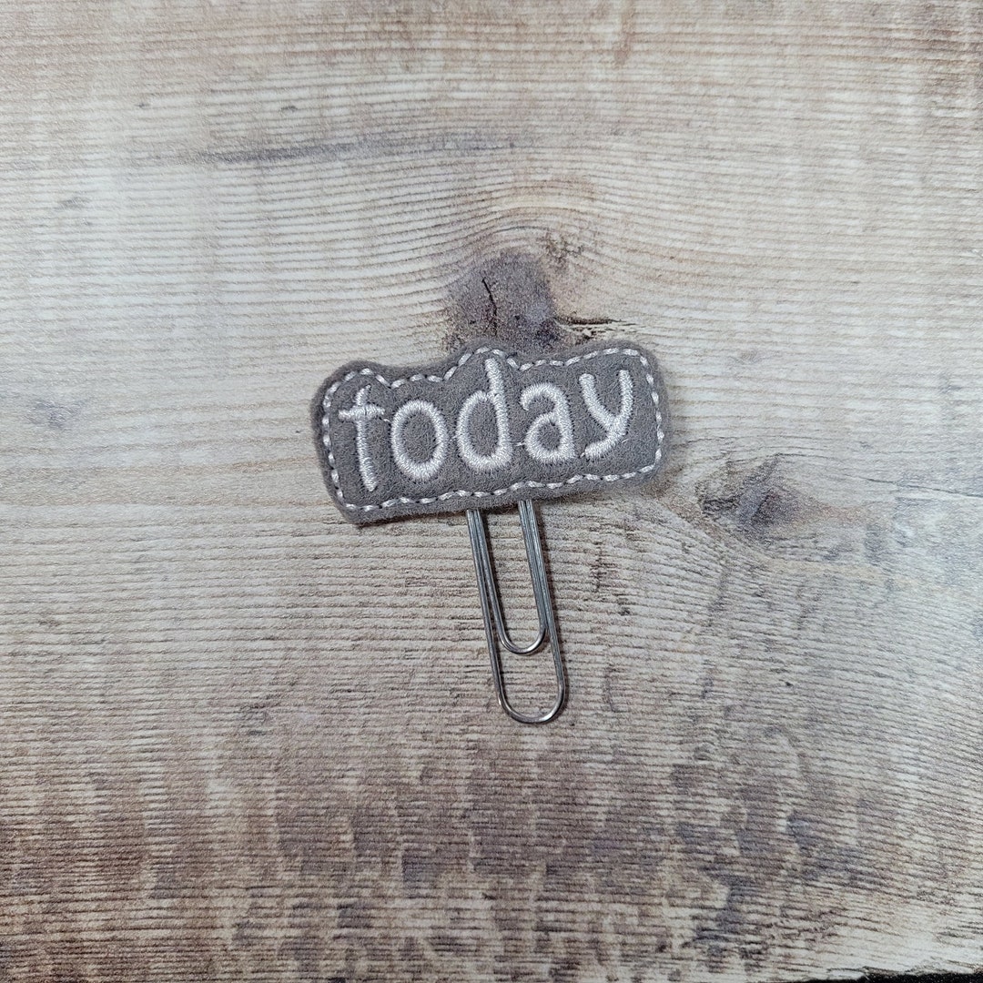Today Page Marker, Grey Planner Clip - Etsy