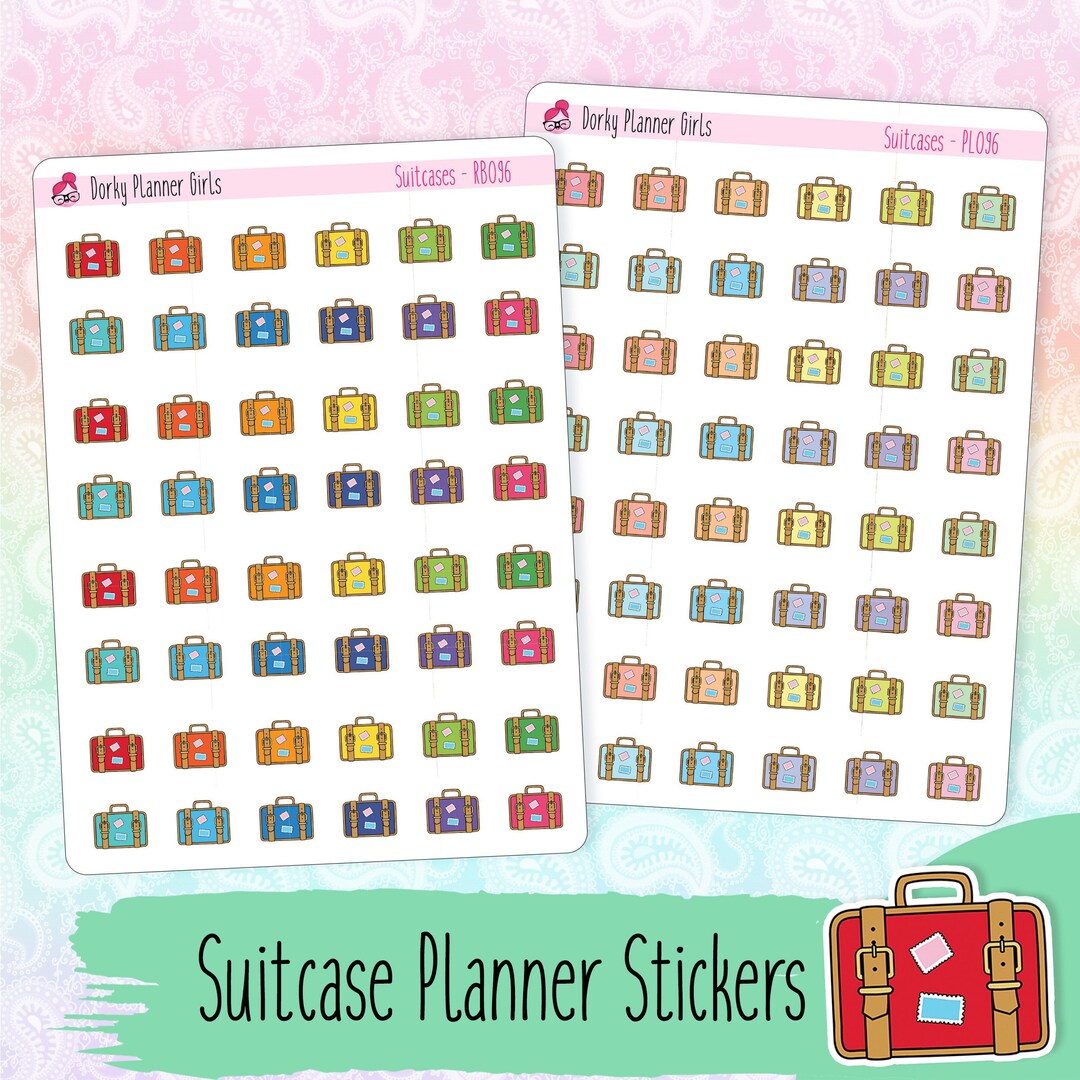 Suitcase Planner Stickers - Etsy