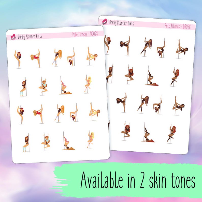 Pole Dance Planner Stickers - Fitness Theme - Etsy Canada