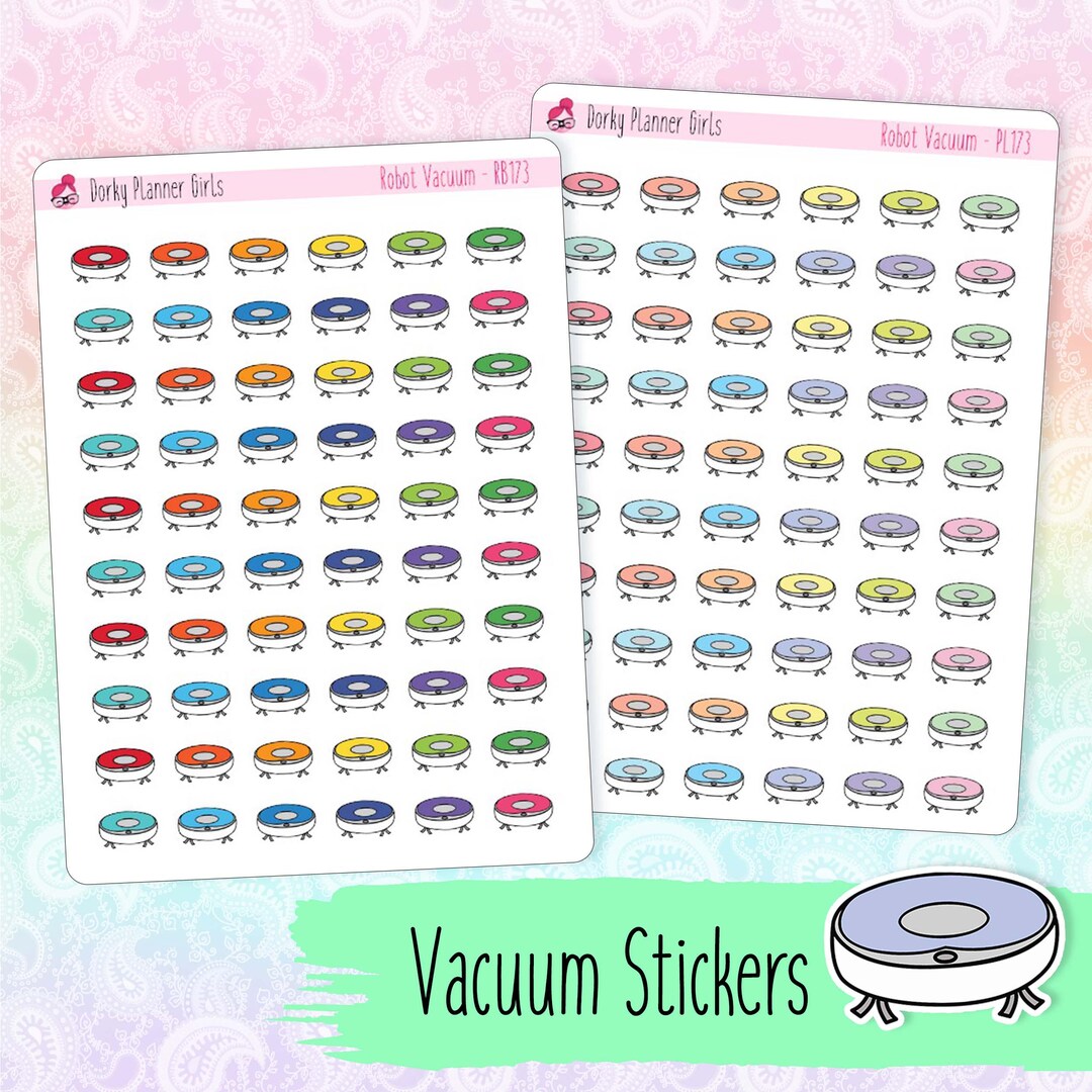 Robot Vacuum Planner Stickers - Etsy