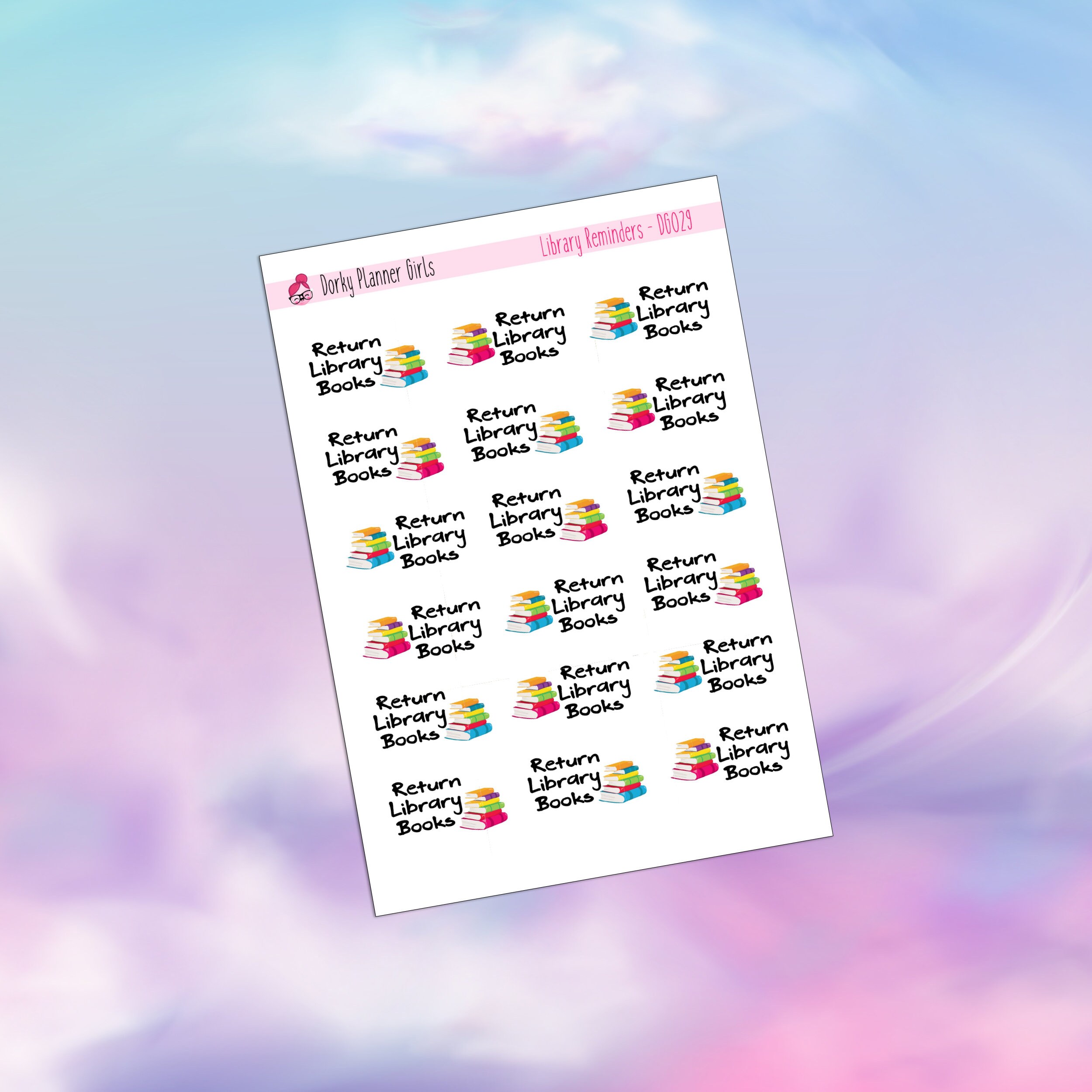 Library Book Planner Stickers Library Stickers Reminder - Etsy Ireland