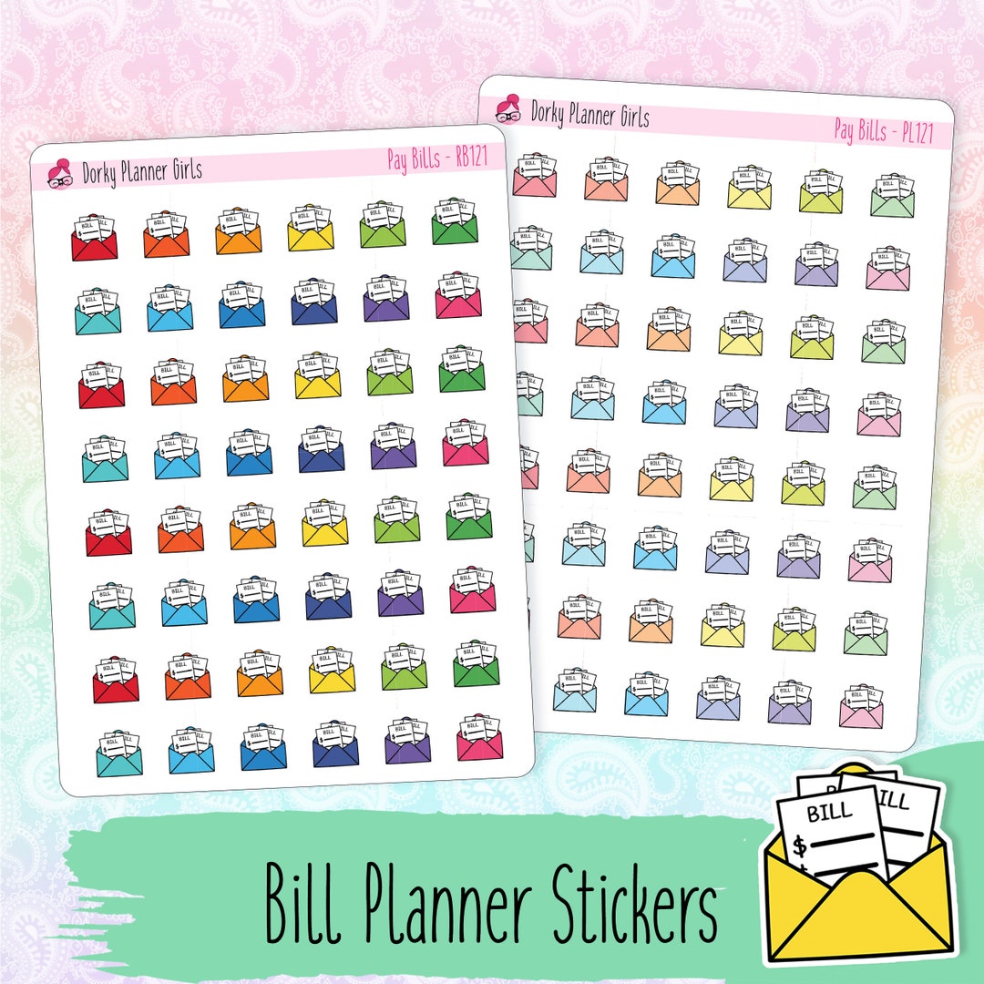 Pay Bills Stickers - Etsy