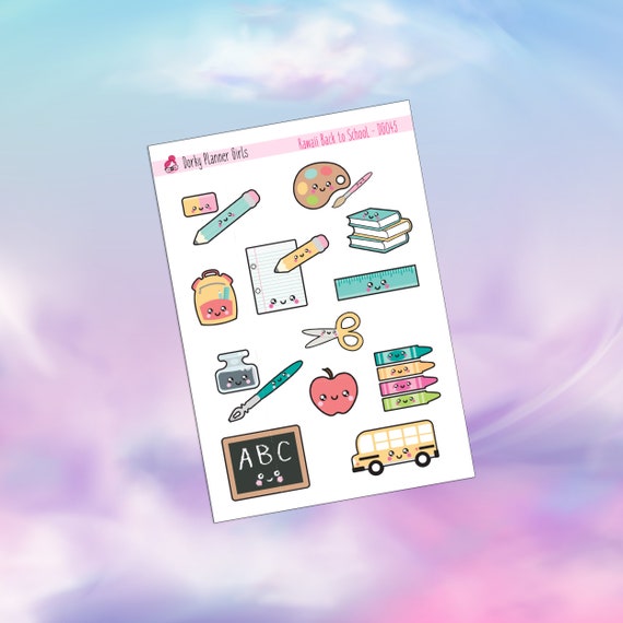 Kawaii Back to School Teacher Planner Stickers DG045 | Etsy