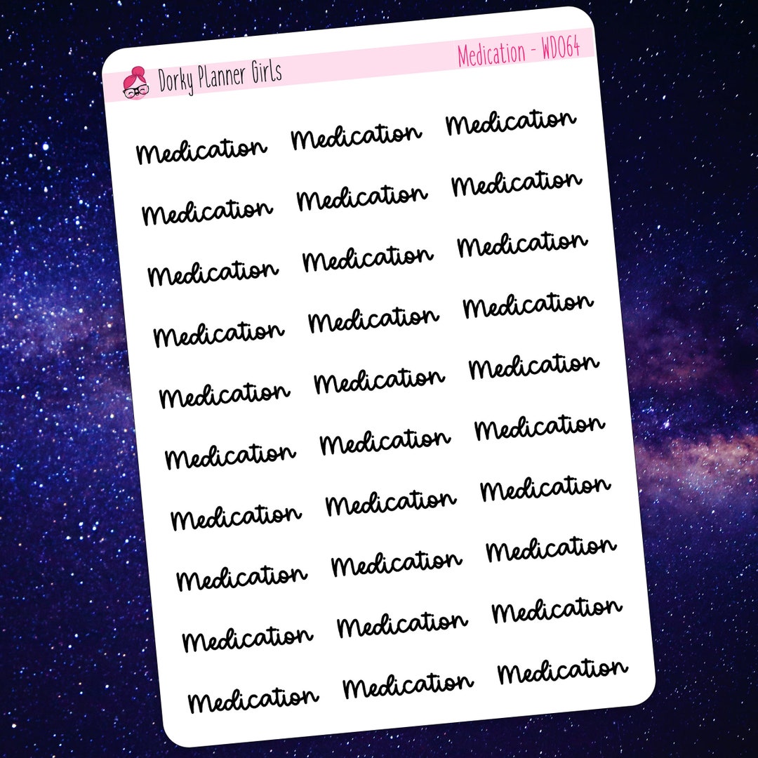 Medication Script Stickers - WD064 - Etsy