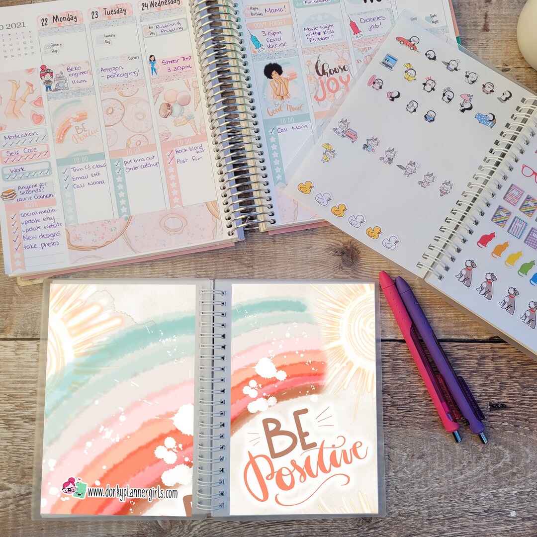 Be Positive Reusable Sticker Book - Etsy