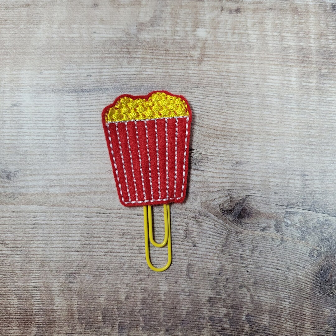 Popcorn Planner Clip - Movie Night Paper Clip - Etsy