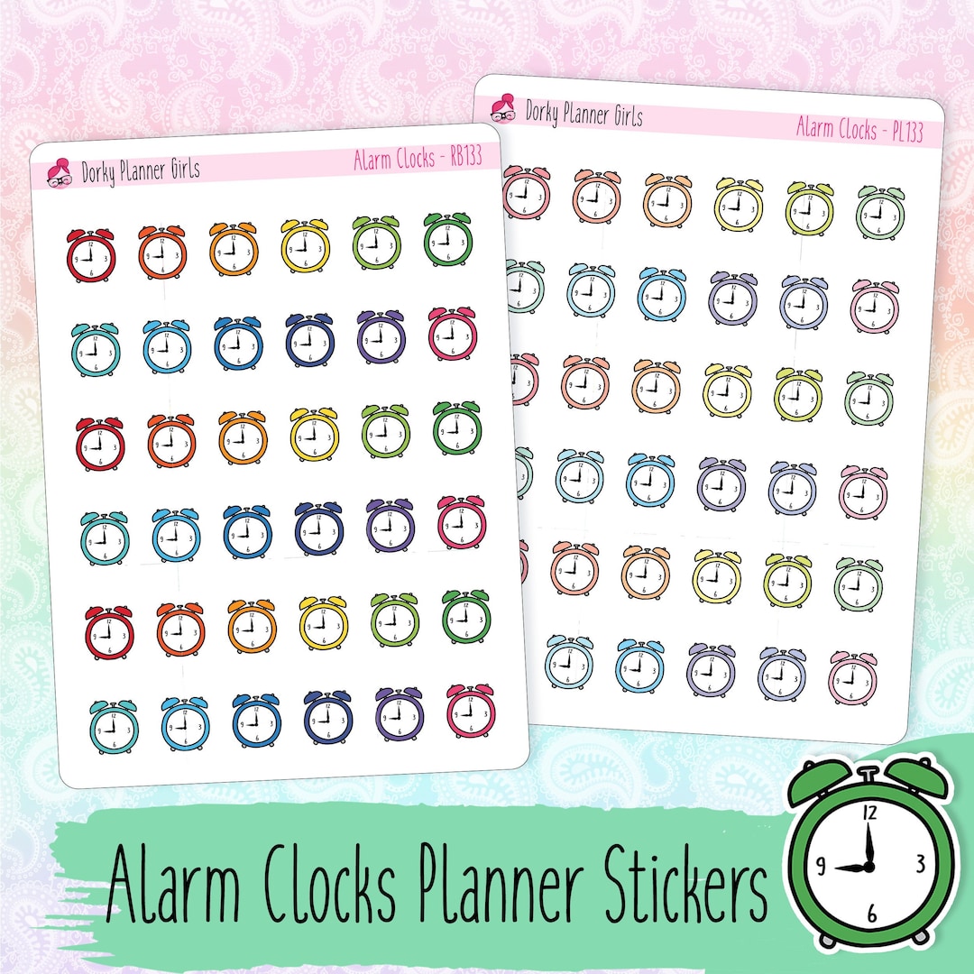 Alarm Clock Stickers - Etsy