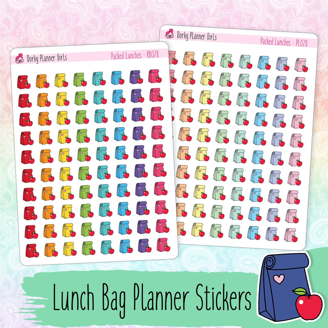 Packed Lunch Planner Stickers - Etsy
