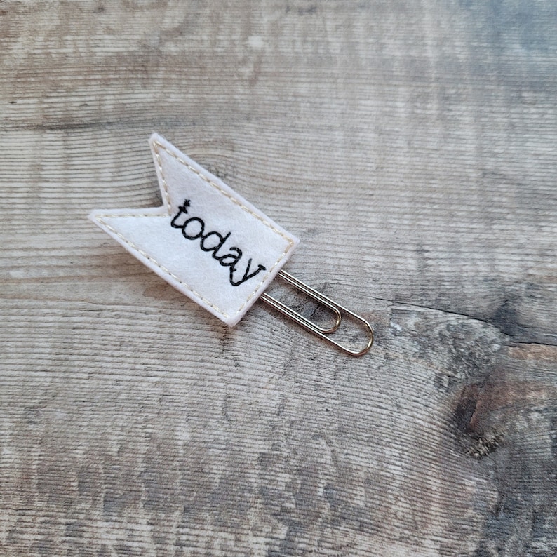 Today Flag Planner Clip, Felt Paperclip - Etsy