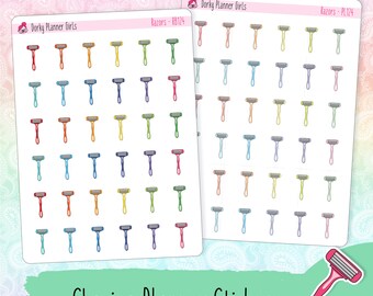 Printable Planner RAZOR Stickers, Shave Decorative Stickers | Cute ...