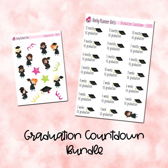 Graduation Countdown Bundle Student Planner Stickers | Etsy