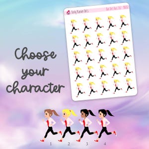 Run Girl Run, Running Planner Stickers, Customisable Stickers - Etsy