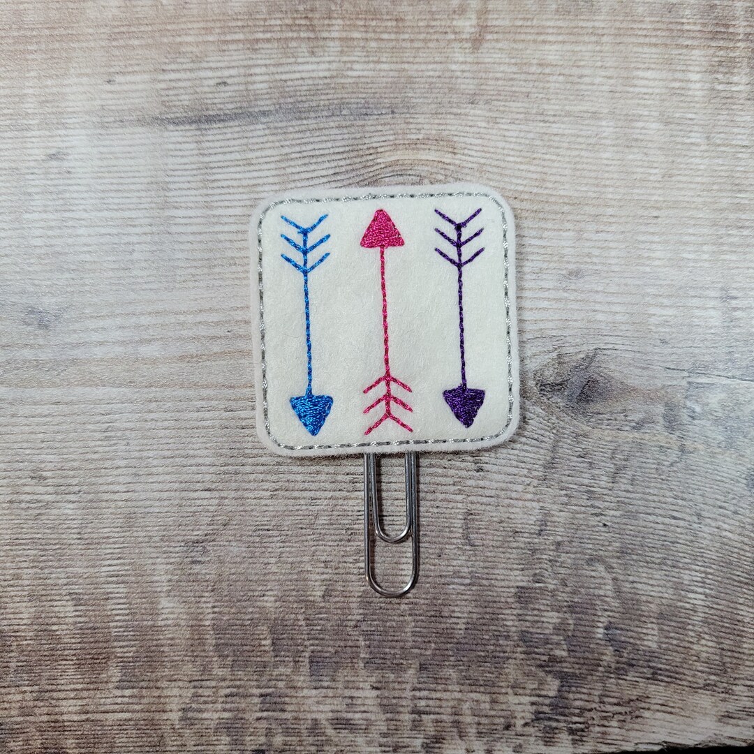 Triple Arrows Planner Clip Felt Planner Bookmark - Etsy