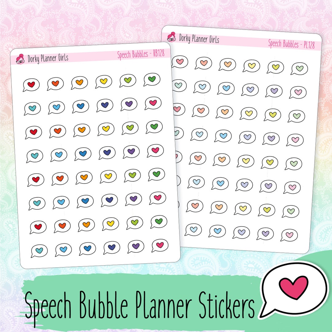 Speech Bubbles Stickers - Etsy