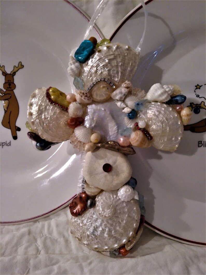 6 Seashell Cross Keepsake Seashell Cross Seashell - Etsy